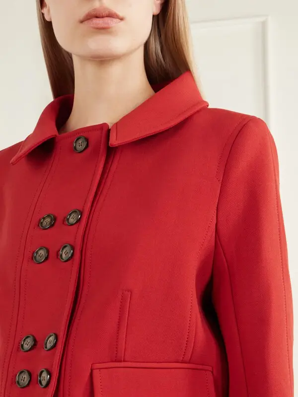 EMILIA WICKSTEAD Cropped Darted Birdseye Jacket