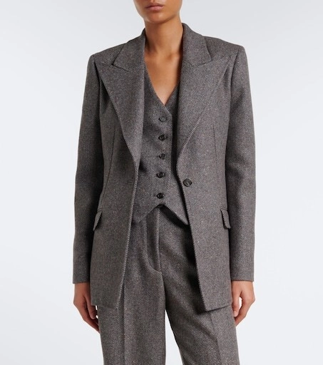 Gabriela Hearst Coleridge Herringbone Cashmere And Wool Vest