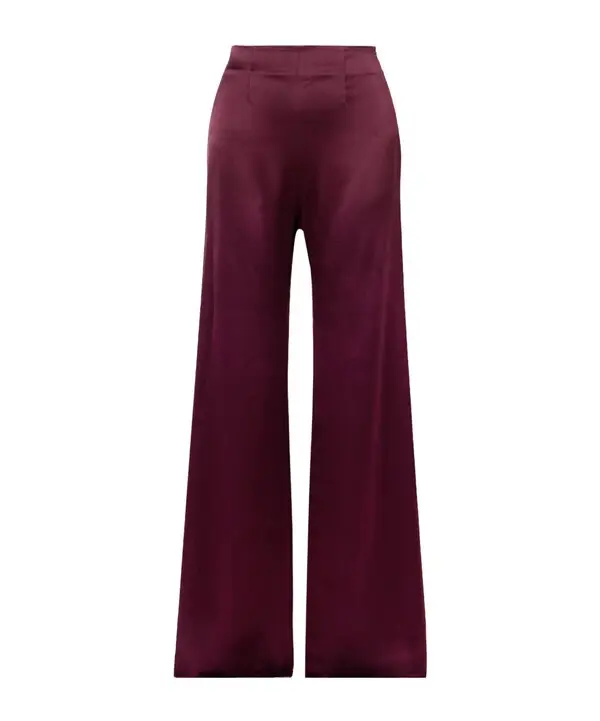 Galvan Satin Wide-leg Pants