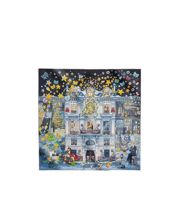 Dior Noël À Montaigne 90 Square Scarf - Gray