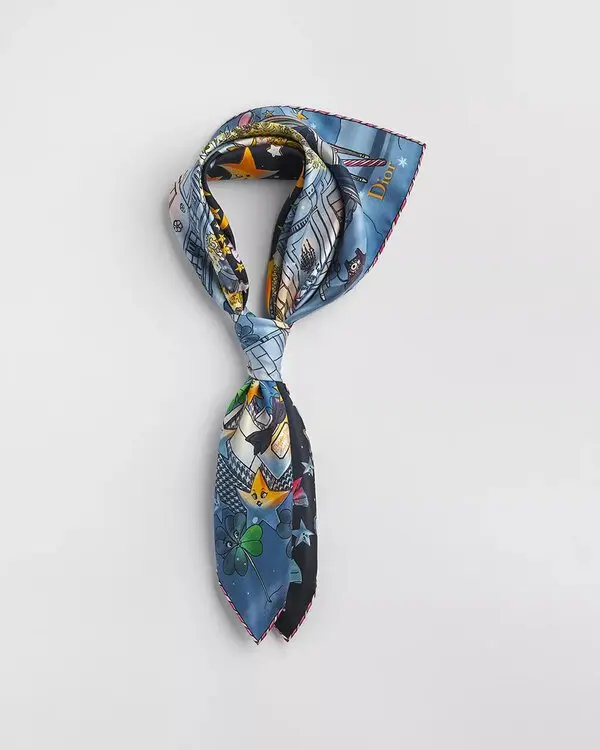 Dior Noël À Montaigne 90 Square Scarf