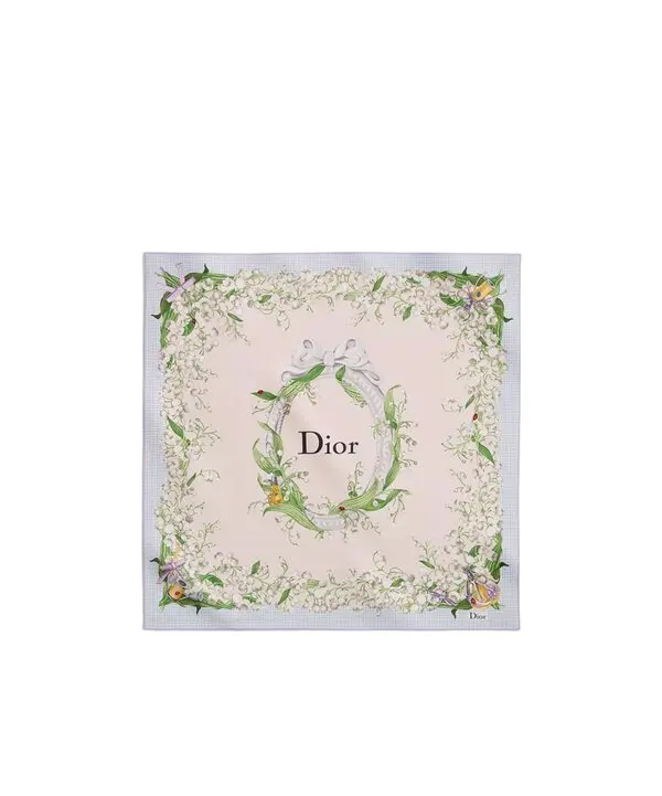 Dior Lucky Médaillon 90 Square Scarf - Pink