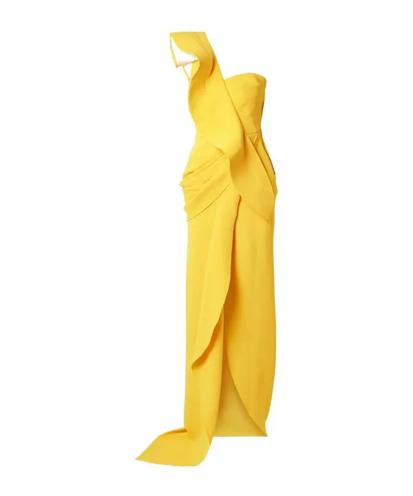 Maticevski One-shoulder Draped Crepe Gown