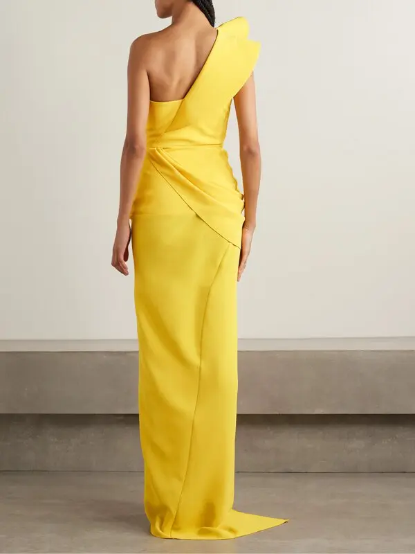 Maticevski One-shoulder Draped Crepe Gown