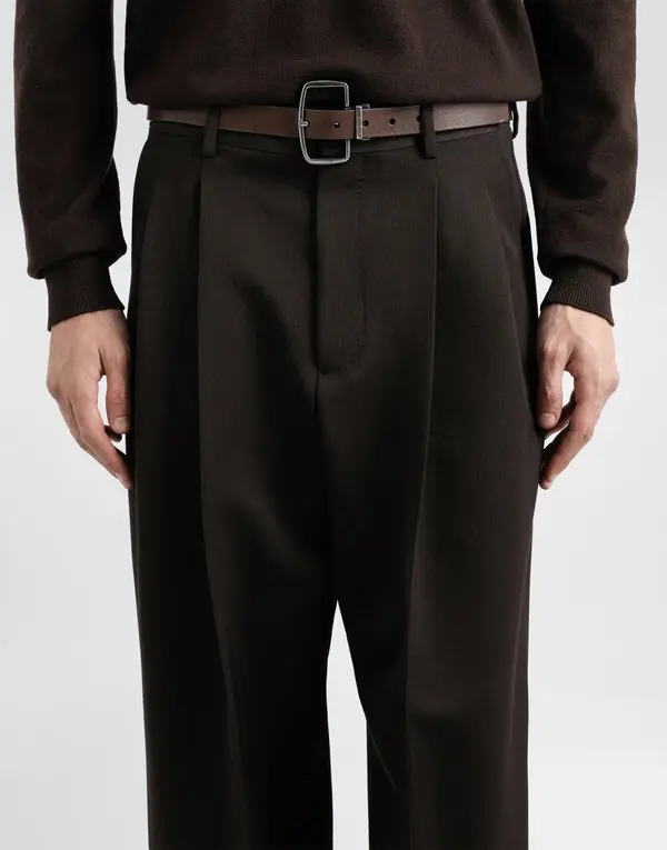 Dolce & Gabbana Rectangle-buckle Leather Belt