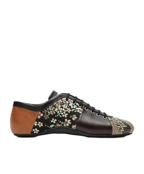 Dries Van Noten Printed Lace-up Shoes