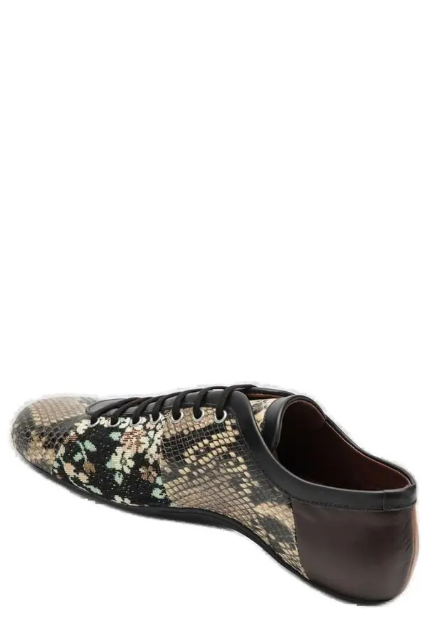 Dries Van Noten Printed Lace-up Shoes