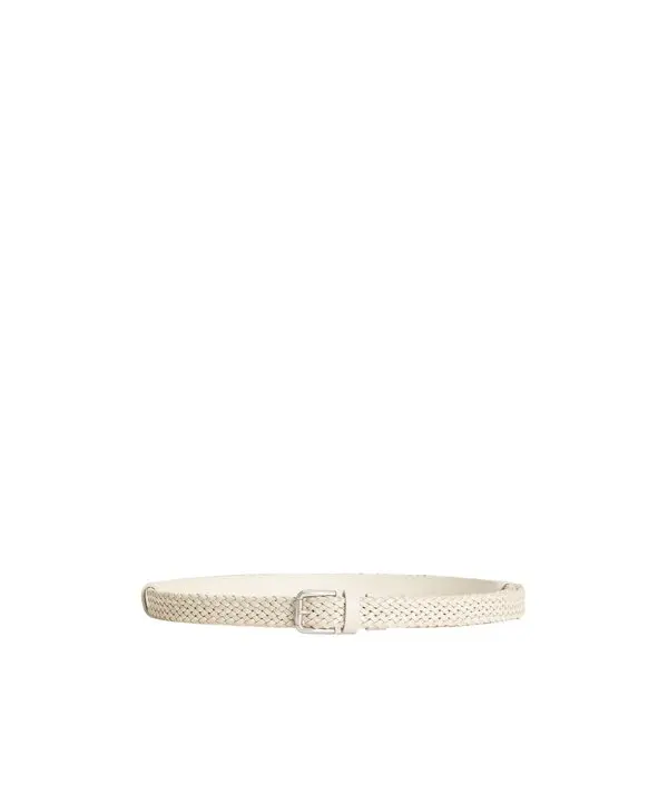 Dolce & Gabbana Braided Belt - White