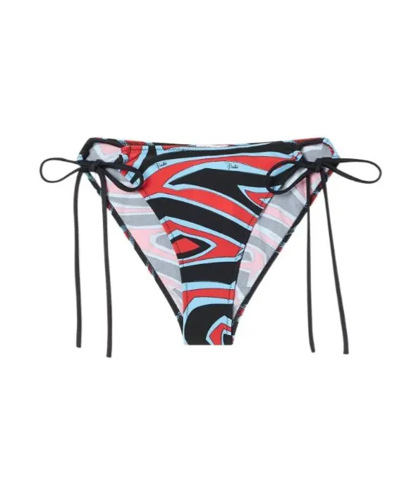 Emilio Pucci Labirinto-print Bikini Bottoms - Black