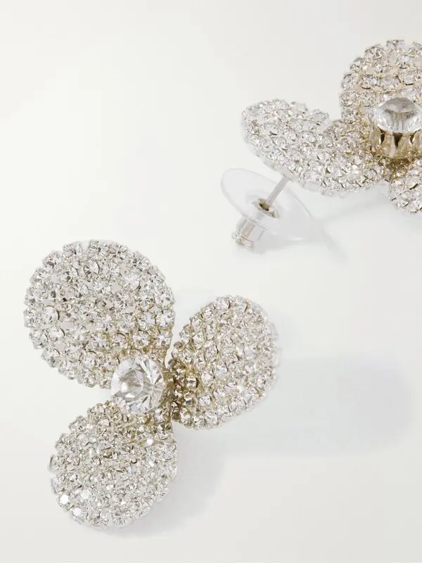 JENNIFER BEHR Crystal-embellished Silver-tone Metal Earrings