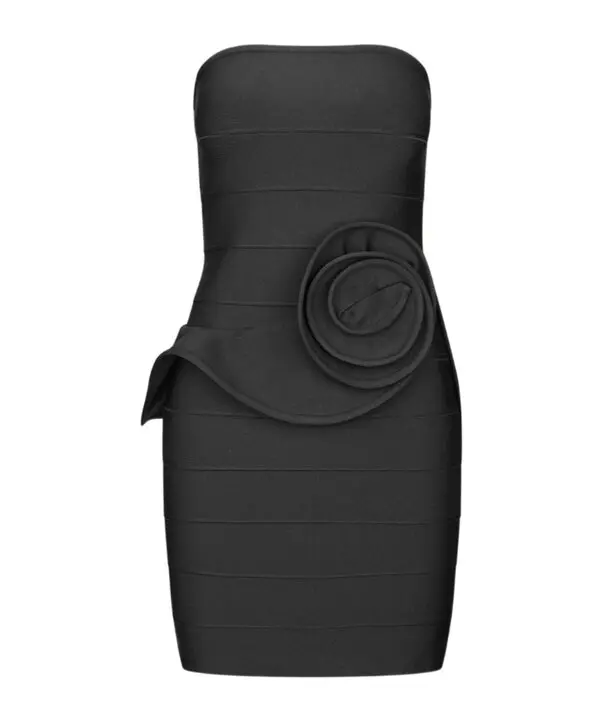 ROTATE BY BIRGER CHRISTENSEN Rose Tube Mini Dress - Black