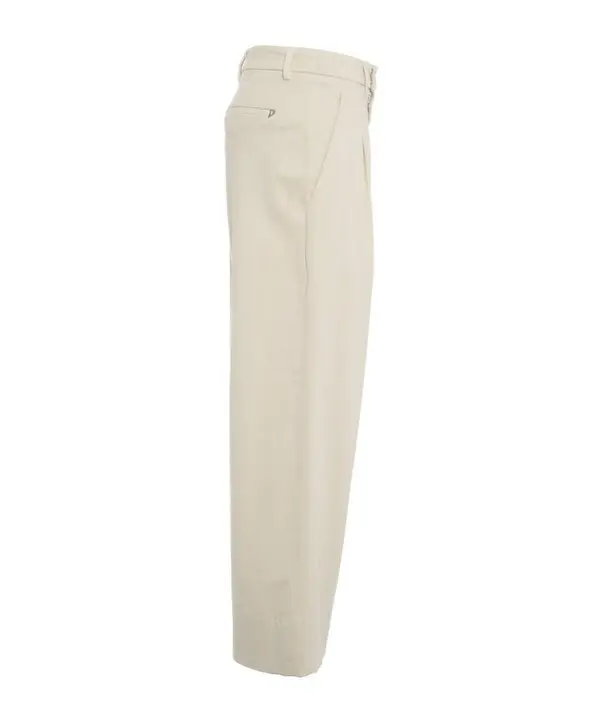 DONDUP Pleated Wide-leg Casual Trousers