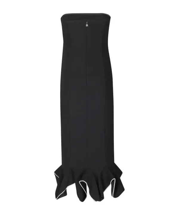 ROTATE BY BIRGER CHRISTENSEN Midi Ruffled Dress