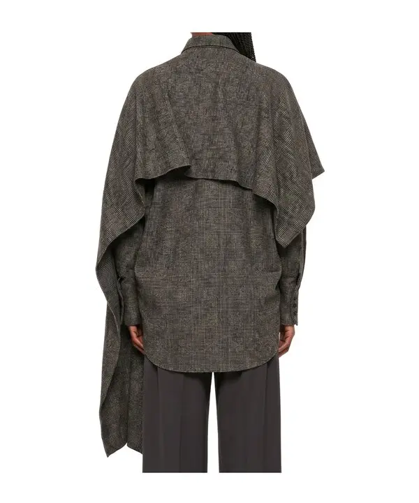 DARKPARK Georgia Check-pattern Draped Shirt