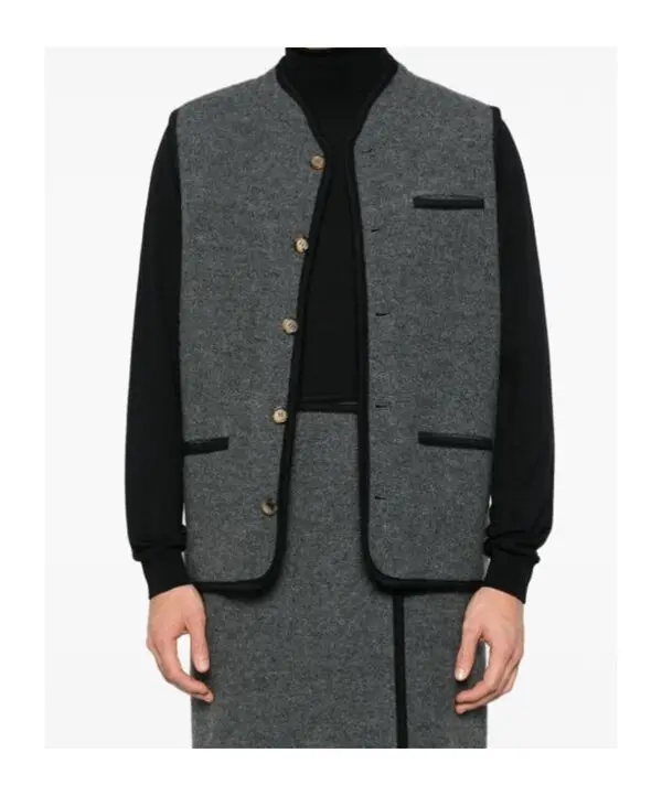 RIER Long-sleeved Single-breasted Vest