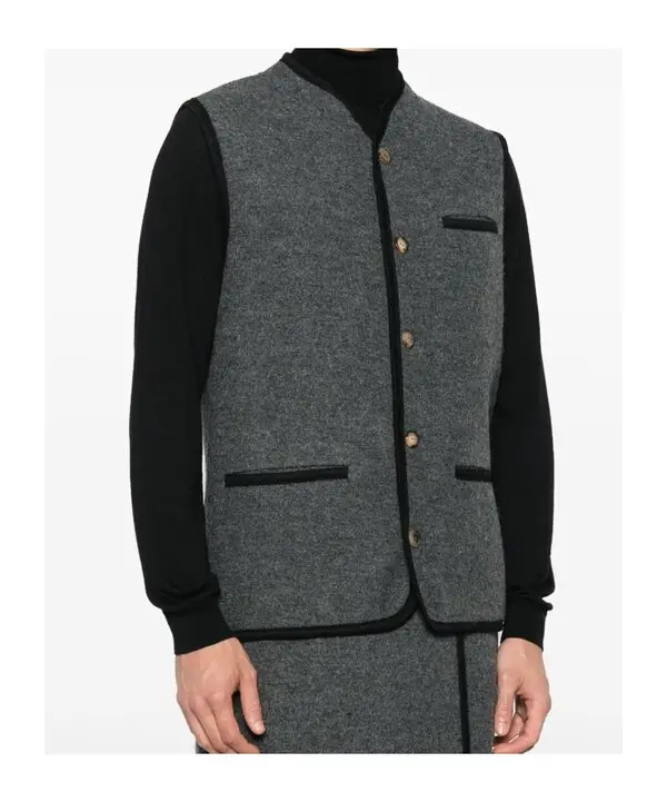 RIER Long-sleeved Single-breasted Vest