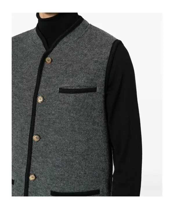 RIER Long-sleeved Single-breasted Vest