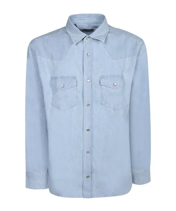 TOM FORD Long-sleeved Shirt - Blue