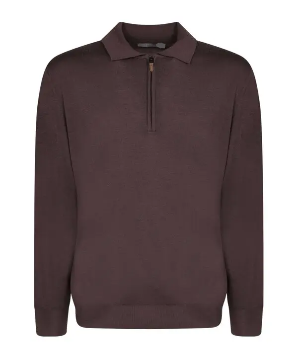 Canali Half-zip Polo-collar Sweater