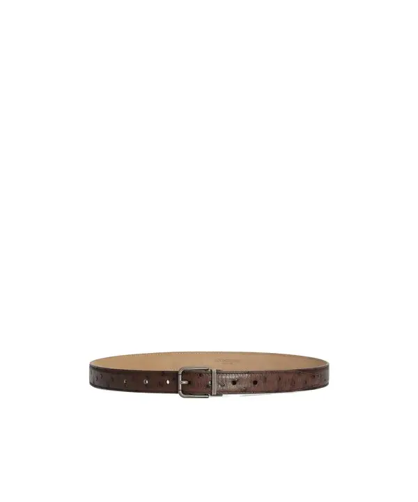 Dolce & Gabbana Ostrich Leather Belt