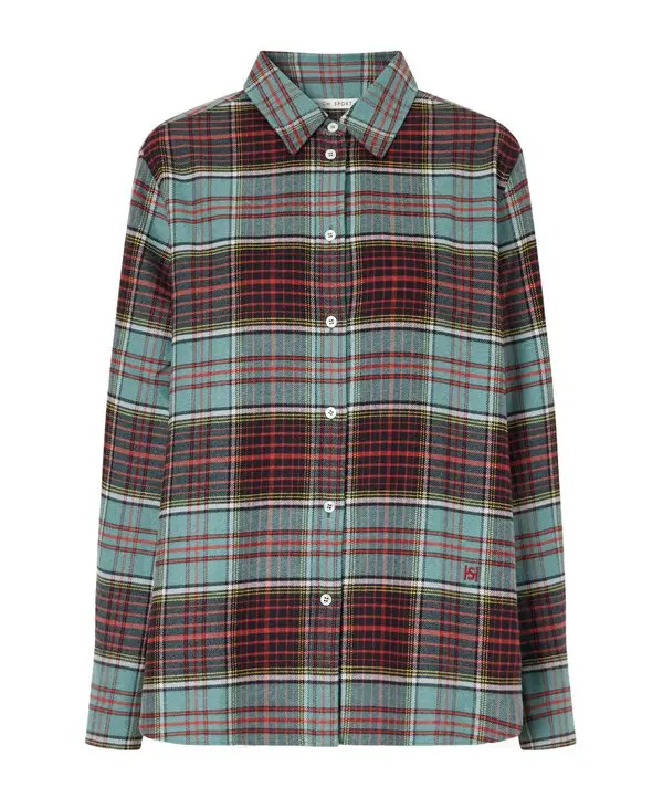 HIGH SPORT Checked Logo-embroidered Cotton-flannel Shirt