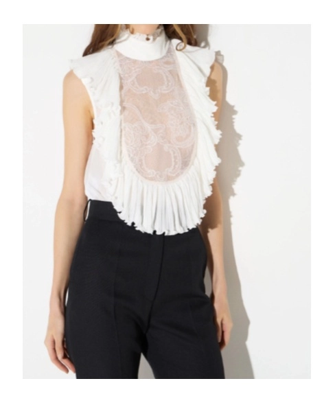 Elisabetta Franchi Lace Detailed Bodysuit