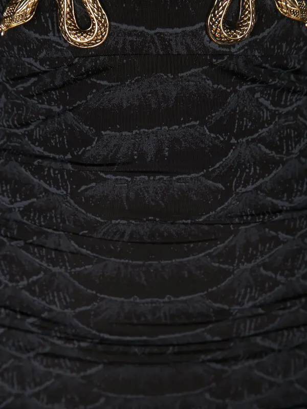 Roberto Cavalli Snake-detail Midi Dress