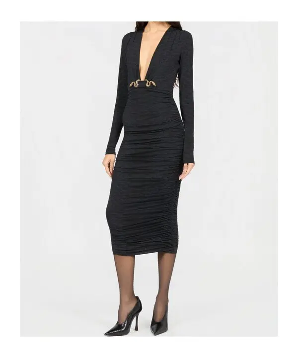 Roberto Cavalli Snake-detail Midi Dress