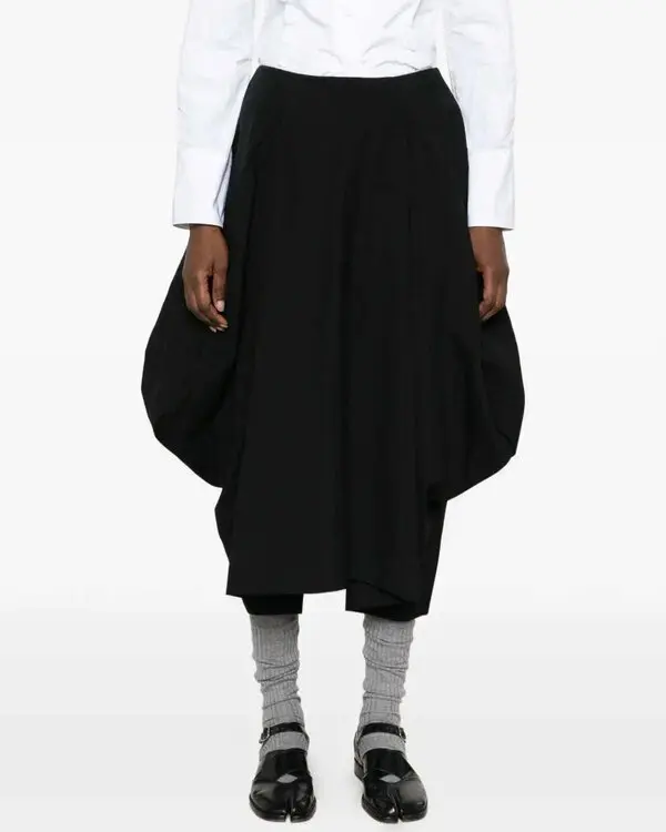 Comme Des Garçons Draped Asymmetric Midi Skirt