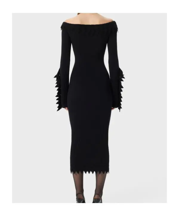 Blumarine Ruffled Off-the-shoulder Midi Dress