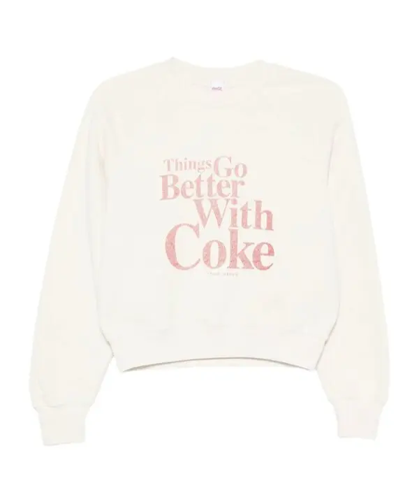 RE/DONE Long-sleeve Crew-neck Sweatshirt - Beige