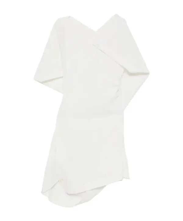 Issey Miyake Draped Mini Dress - Neutral