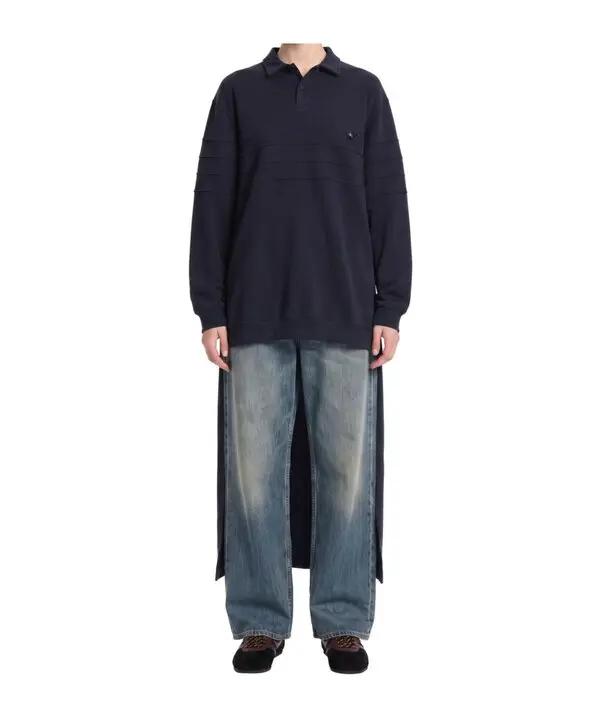 DARKPARK Asymmetric Long-sleeved Polo Shirt