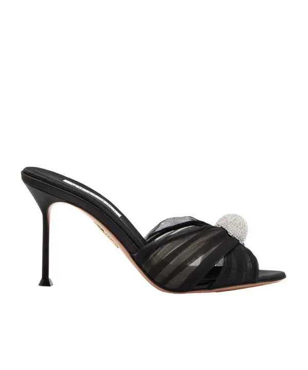 AQUAZZURA Mesh High Heels - Black
