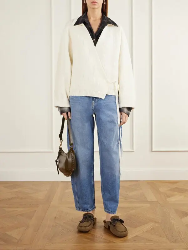 Isabel Marant Étoile Leather-trimmed Suede Loafers
