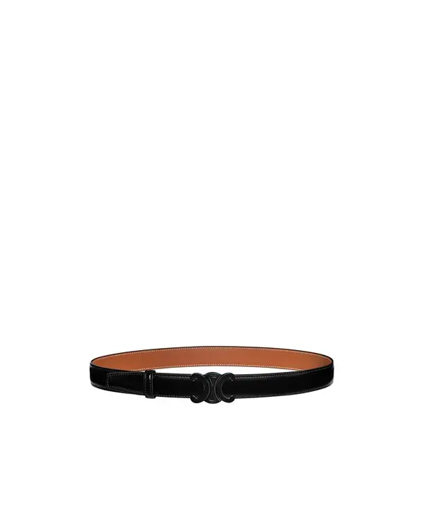 Celine Triomphe Buckle Reversible Strap 25mm - Black