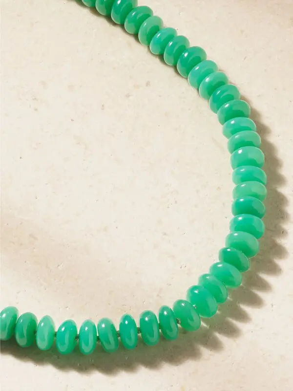 Irene Neuwirth 18-karat Gold Chrysoprase Beaded Necklace