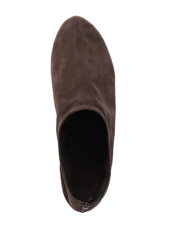 THE ROW Stellene Moka Goat Suede Slippers