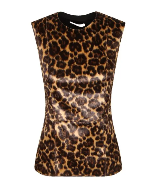 DARKPARK Leopard-print Sleeveless Crewneck Top