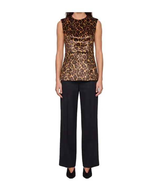 DARKPARK Leopard-print Sleeveless Crewneck Top