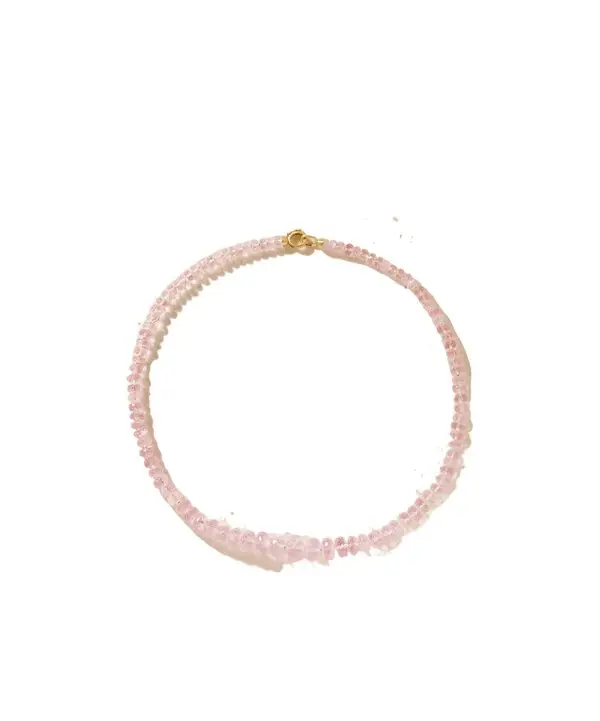Irene Neuwirth 18-karat Gold Morganite Beaded Necklace - Pink