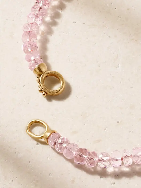 Irene Neuwirth 18-karat Gold Morganite Beaded Necklace