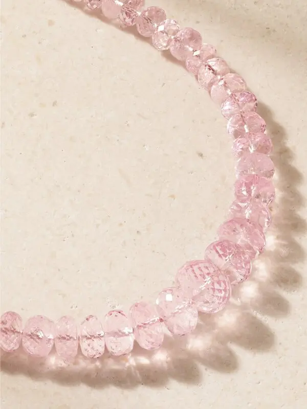 Irene Neuwirth 18-karat Gold Morganite Beaded Necklace
