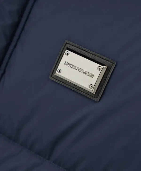 Emporio Armani Down Jacket In Ultra Fine Ribstop With Regular Fit
