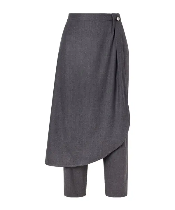 Maria Mcmanus Wrap-effect Lannel Straight-leg Pants
