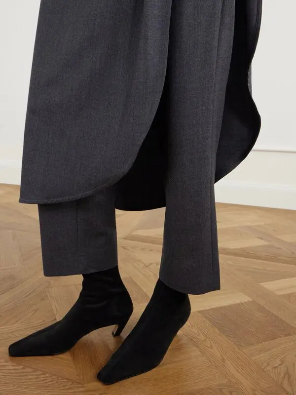 Maria Mcmanus Wrap-effect Lannel Straight-leg Pants
