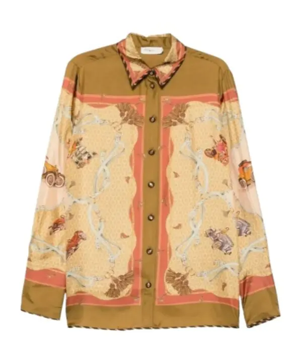 Zimmermann Valiant Scarf-print Silk Shirt