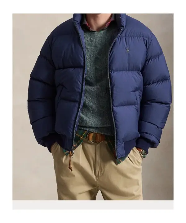 Polo Ralph Lauren Logo-embroidered Zipped Padded Jacket - Blue