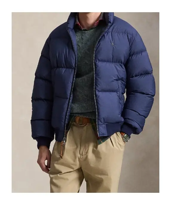 Polo Ralph Lauren Logo-embroidered Zipped Padded Jacket - Blue