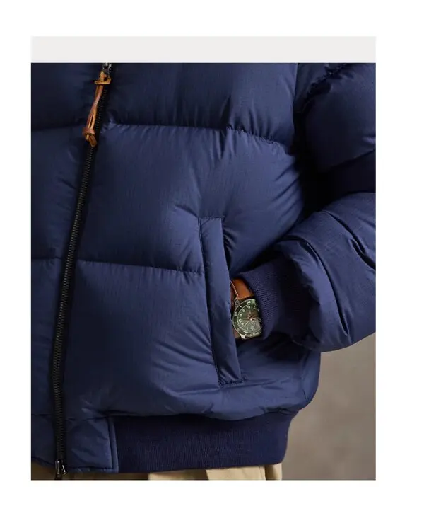 Polo Ralph Lauren Logo-embroidered Zipped Padded Jacket - Blue